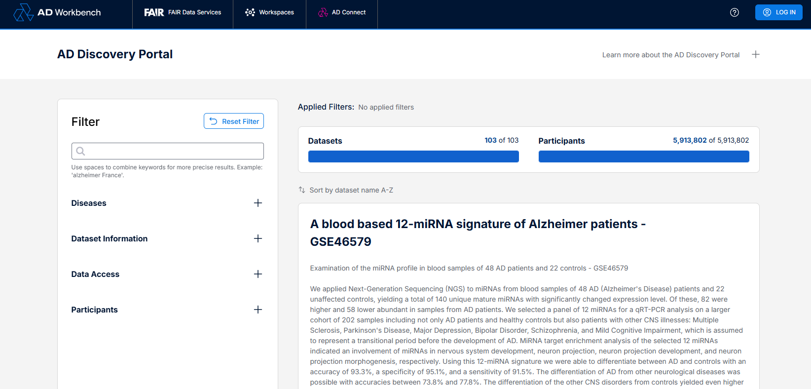 Alzheimer’s Disease Data Initiative launches the AD Discovery Portal